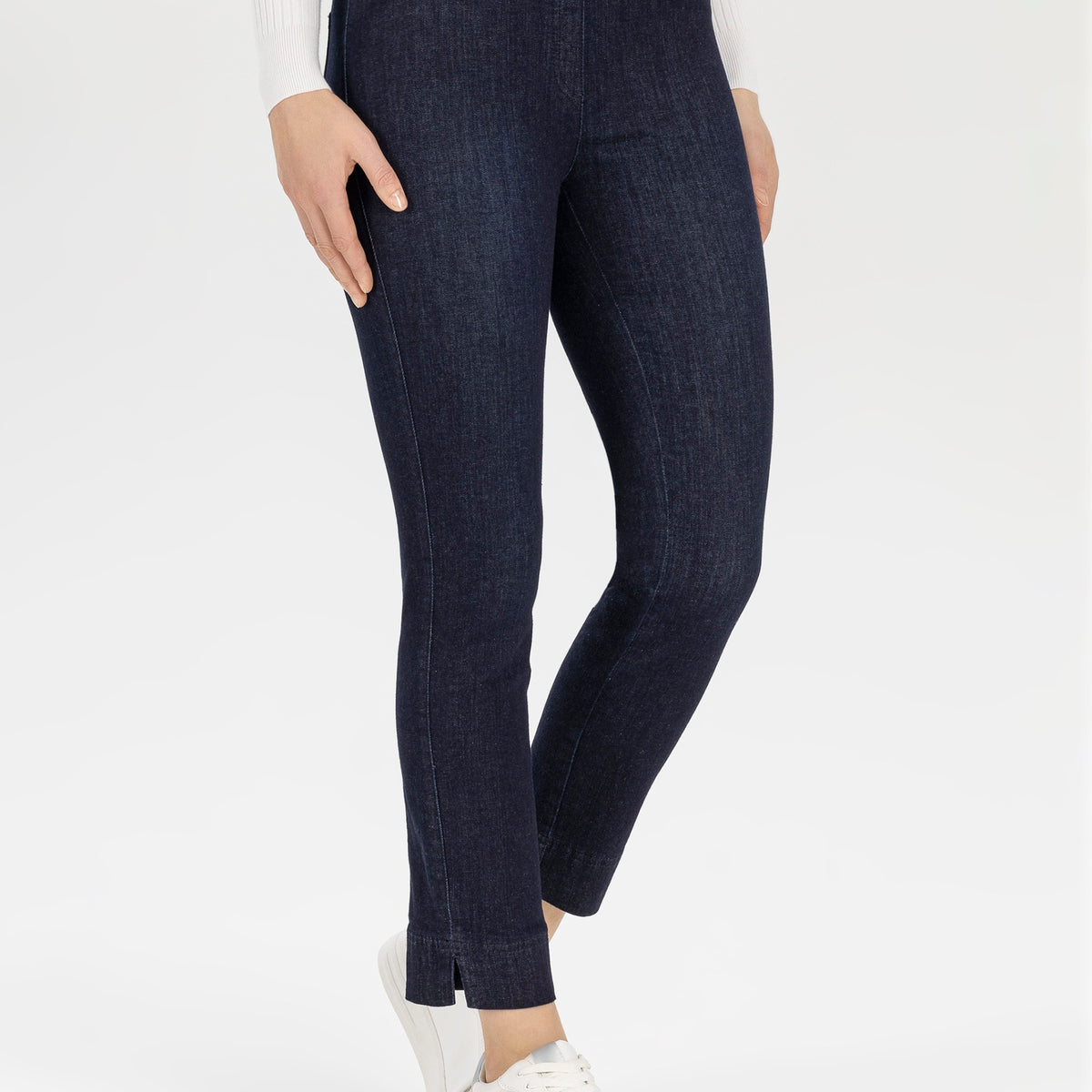 6/8 Pants Igor in Powerstretch Denim blue - Stehmann